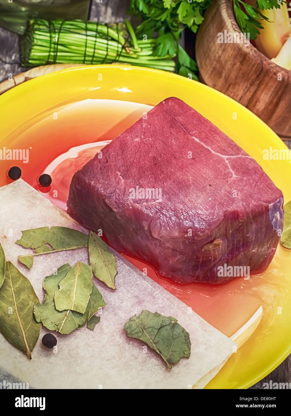 Meat a beef is fresh with blood Stock Photo - Alamy