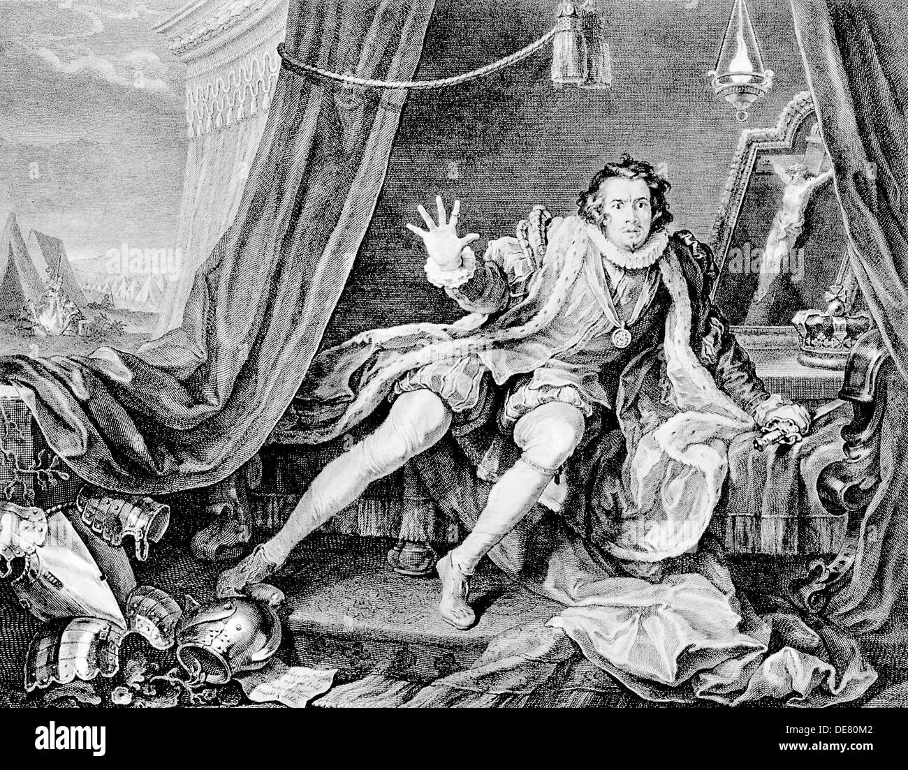 David garrick as richard iii Black and White Stock Photos & Images - Alamy