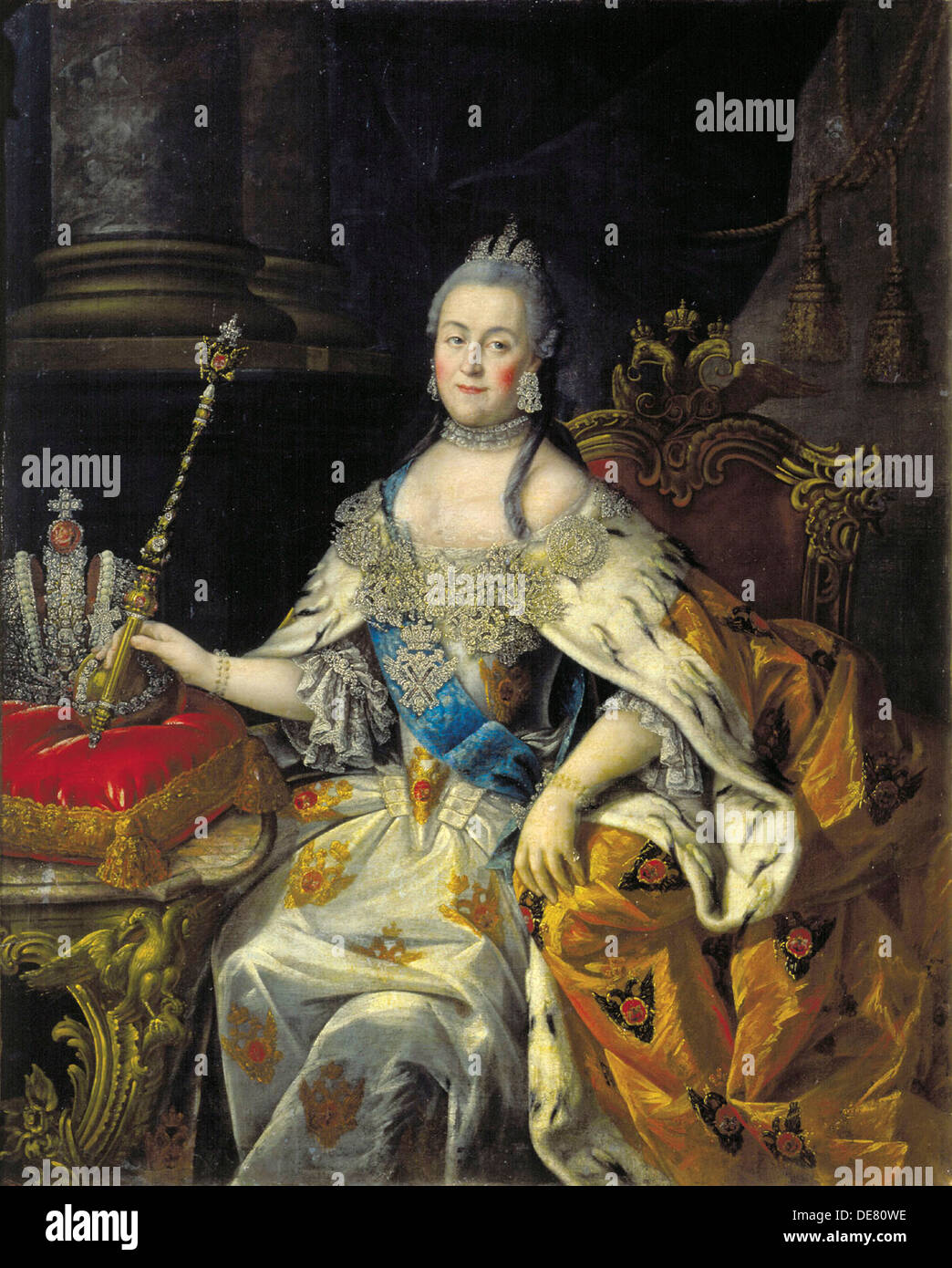 Portrait of Empress Catherine II (1729-1796), 1766 Stock Photo - Alamy