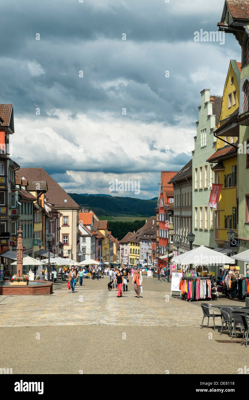 Germany, Baden Wuerttemberg, Rottweil, View of historical town centre ...