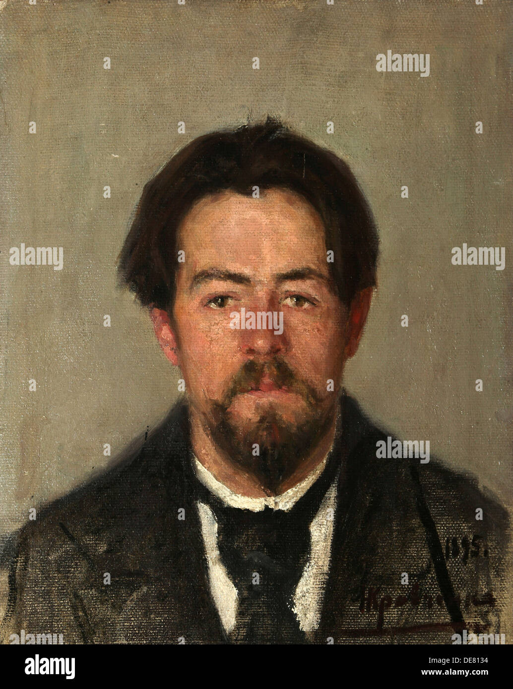 Portrait of the author Anton Chekhov', (1860-1904), 1895 Stock Photo - Alamy
