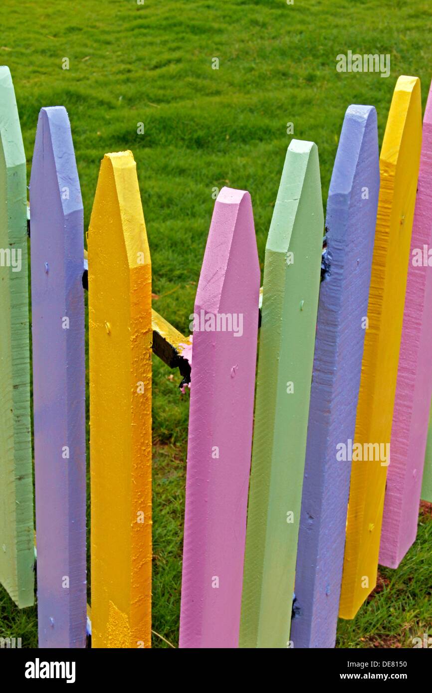 Colorful wooden compound wall in hi-res stock photography and images ...