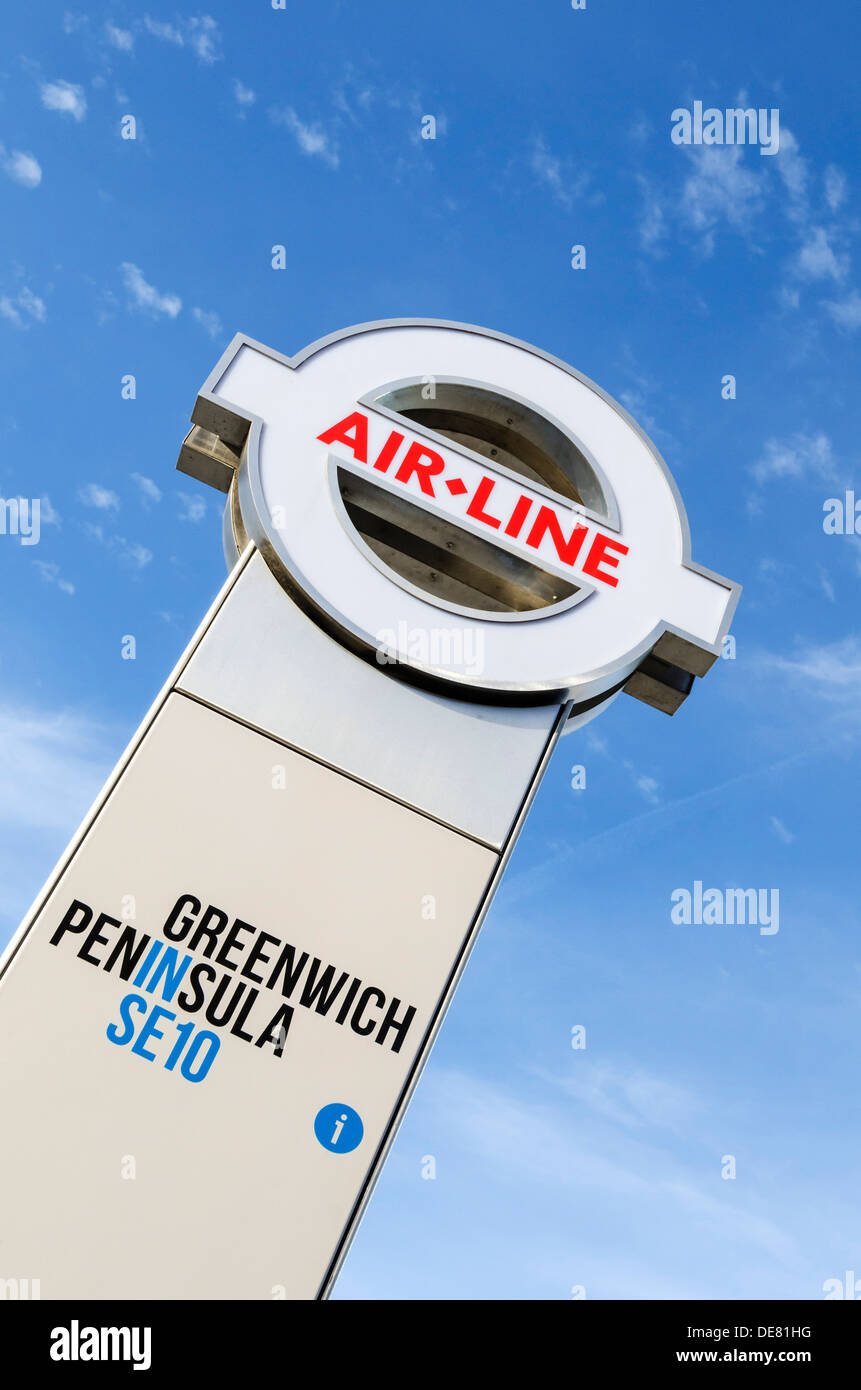 United Kingdom, Air Line Sign in London against blue sky Stock Photo ...