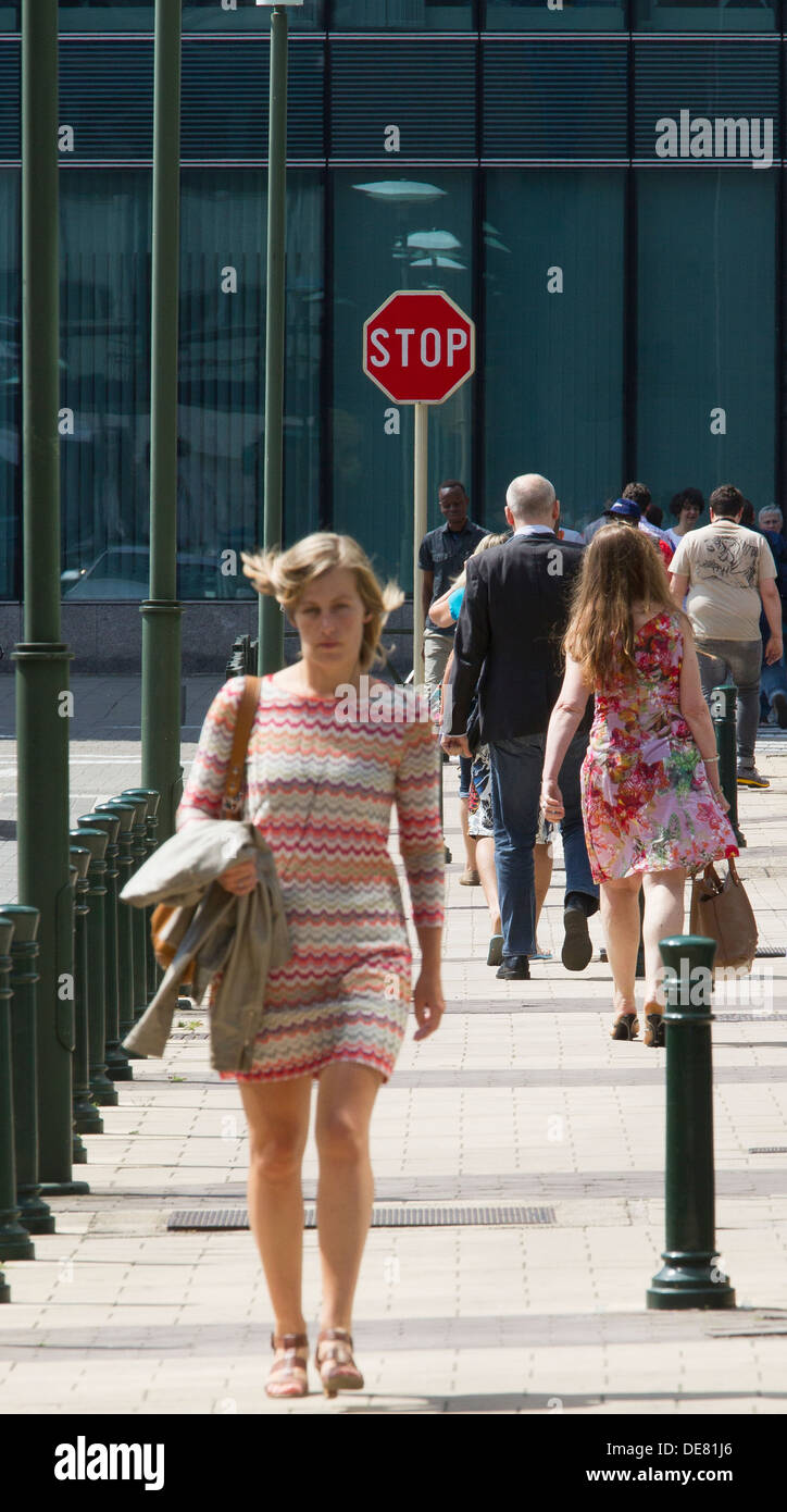 stop sign street people Stock Photo - Alamy