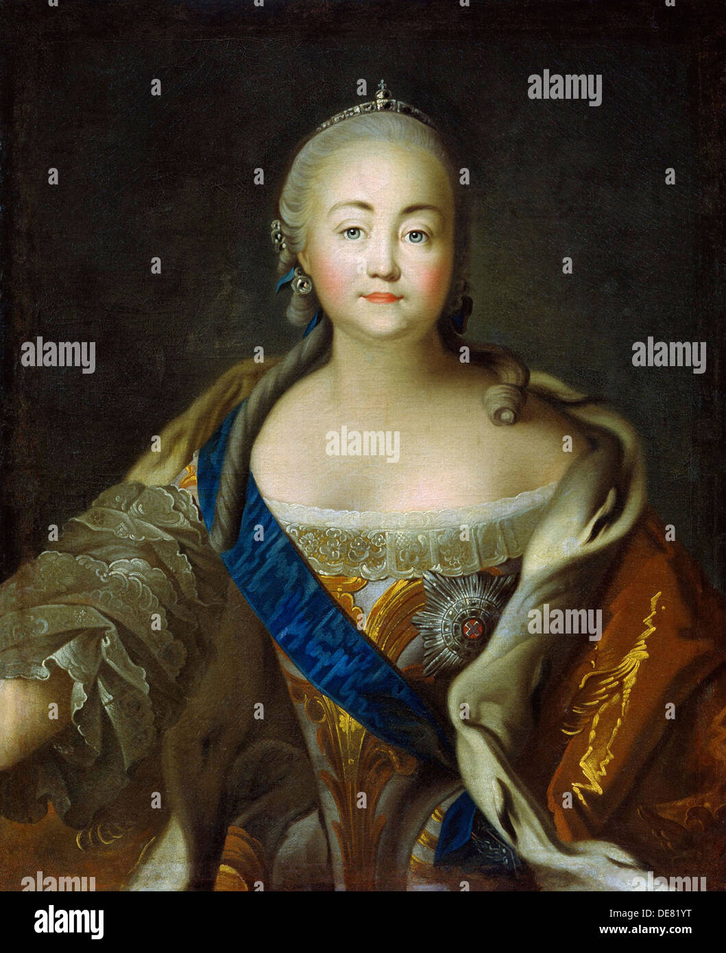 Portrait of Empress Elisabeth (1709-1762), 1750s-1760s Stock Photo - Alamy