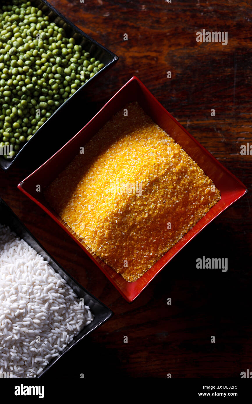 Assorted organic pulses and grains Stock Photo - Alamy