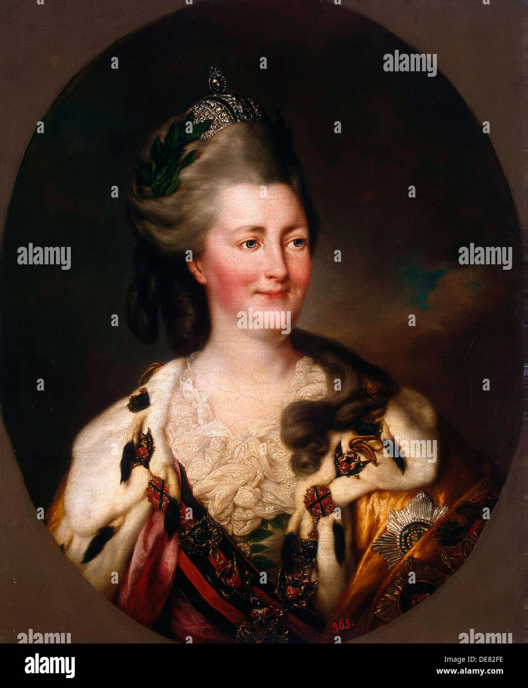 Portrait of Empress Catherine II', (1729-1796), 1782 Stock Photo - Alamy