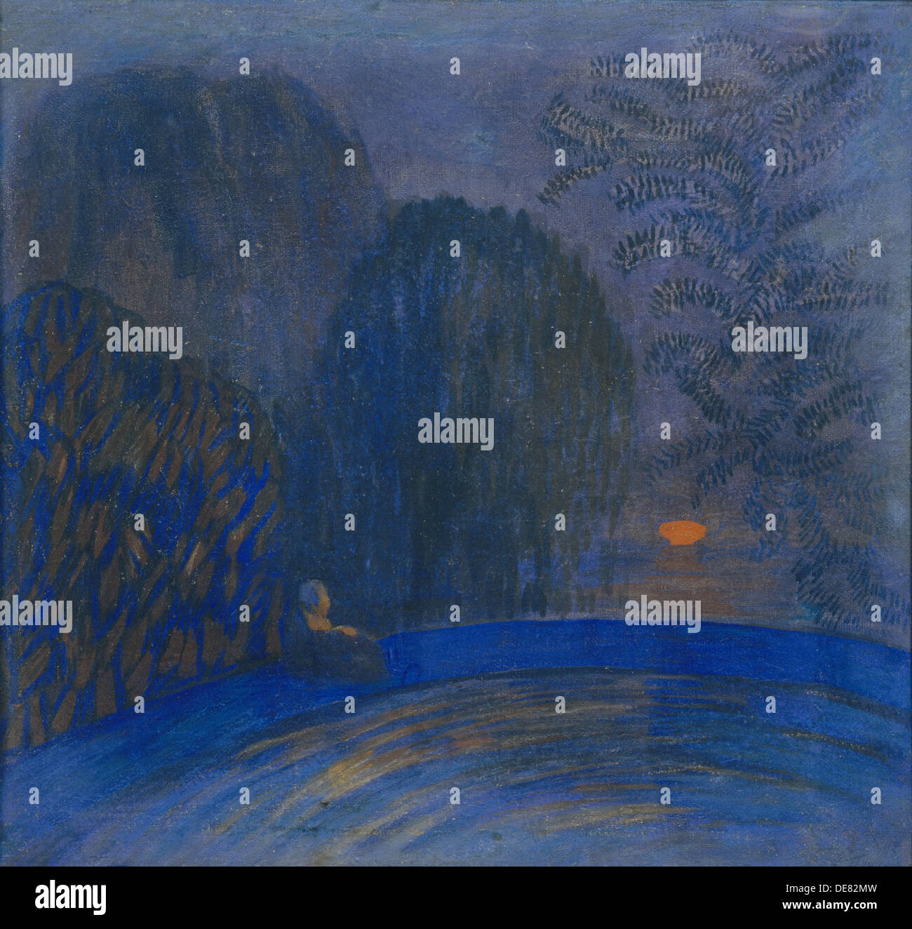 Moon Motif, 1906. Artist: Utkin, Pyotr Savvich (1877-1934 Stock Photo ...