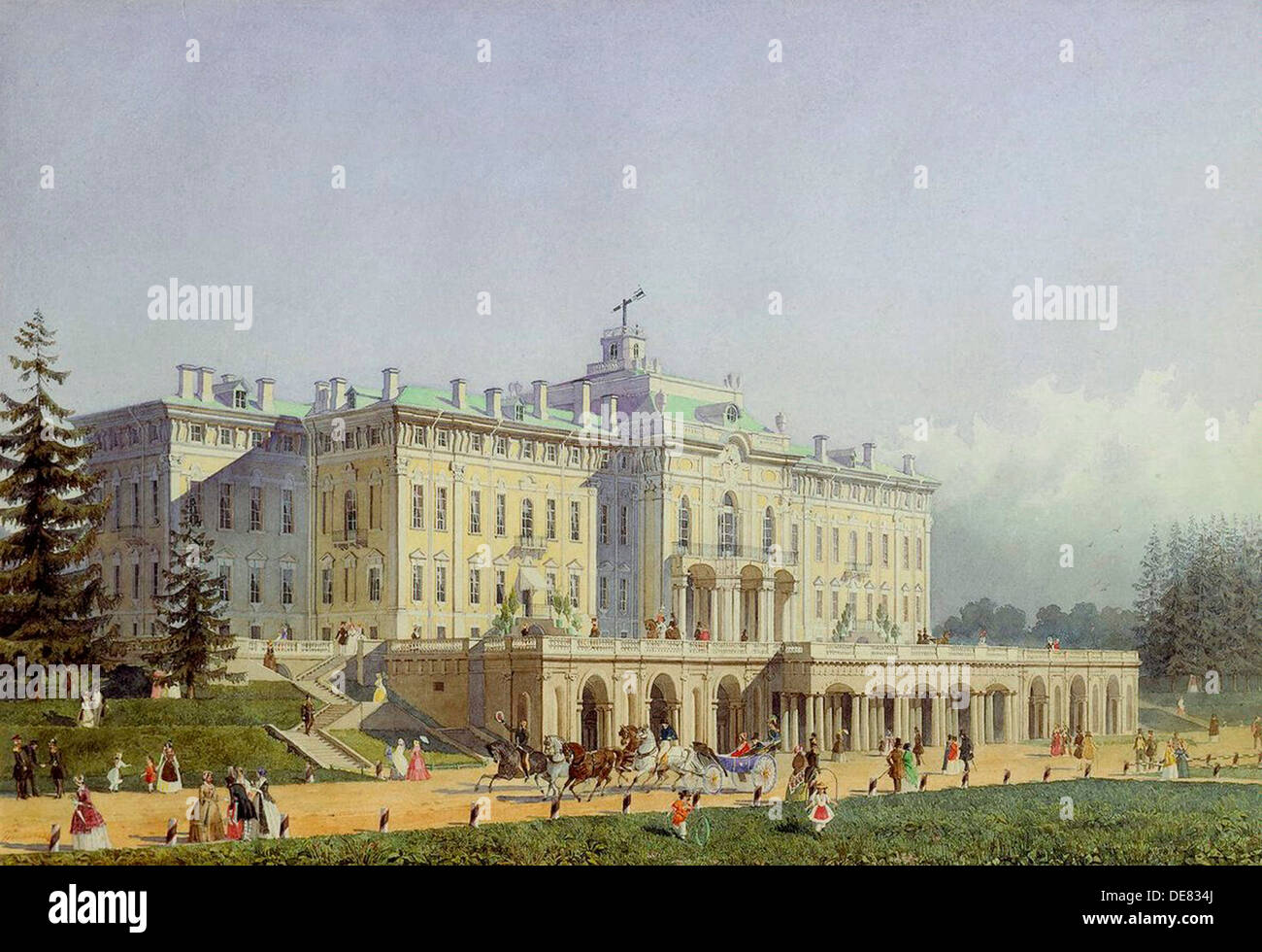 The Constantine Palace in Strelna, 1847 Stock Photo - Alamy