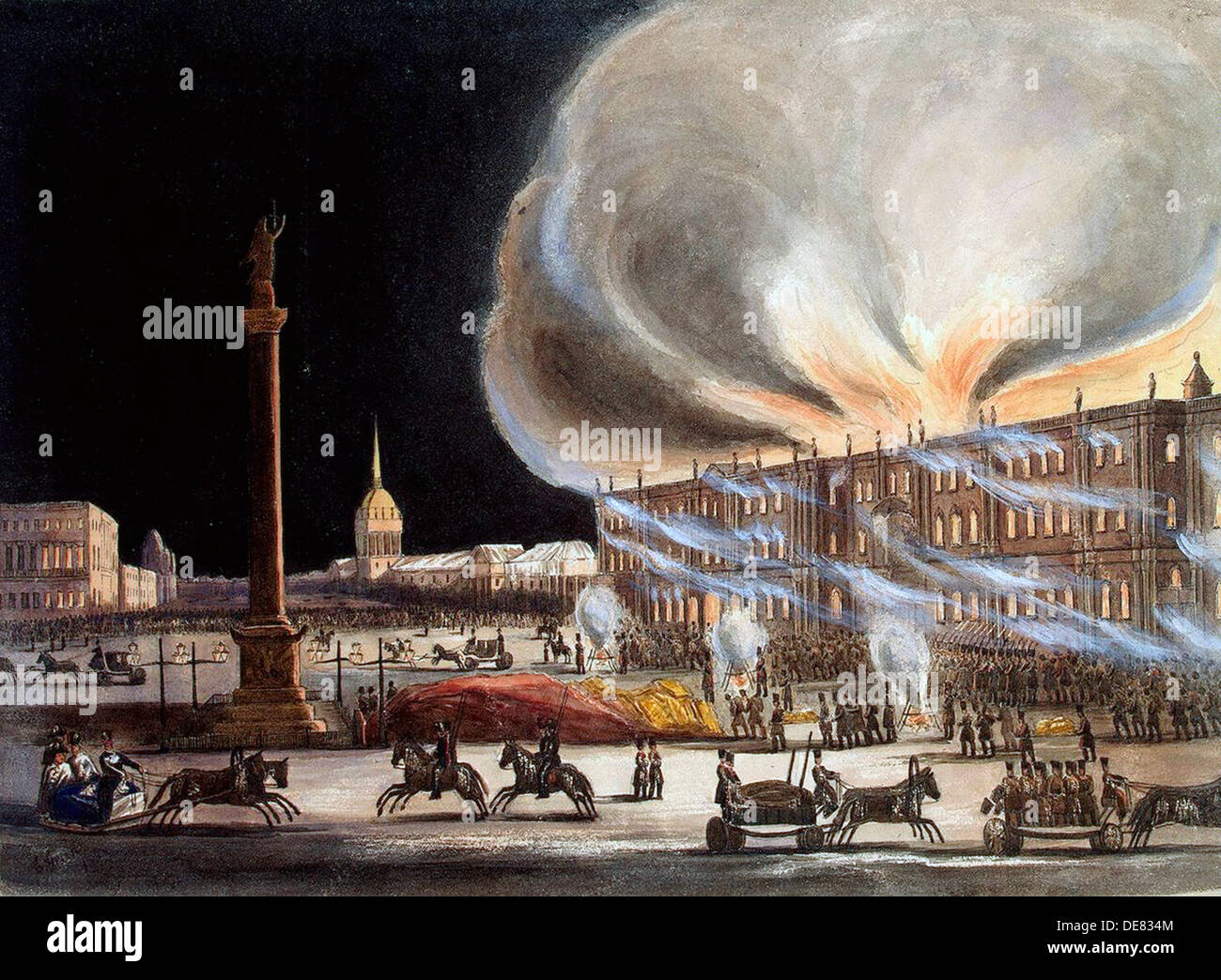 Fire in the Winter Palace in December 1837, (1838 Stock Photo - Alamy