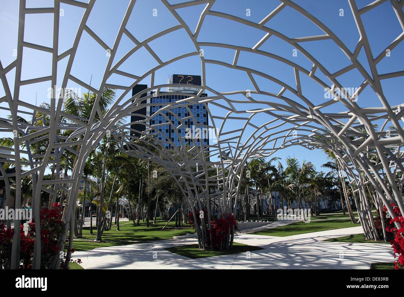 Mary and Howard Frank Plaza in Miami Beach, Florida, USA Stock Photo ...