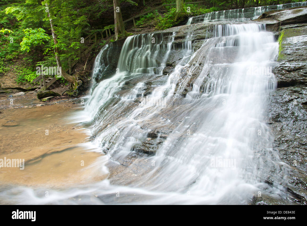 HELLS HOLLOW WATERFALL HELLS RUN SLIPPERY ROCK CREEK GORGE MCCONNELS ...
