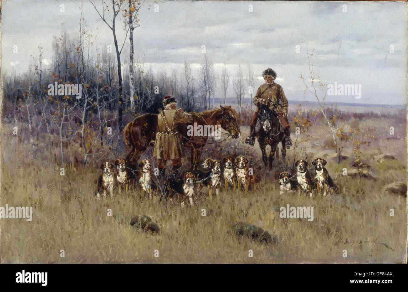Fox hunting. Artist: Voroshilov, Sergey Semyonovich (before 1865-after ...