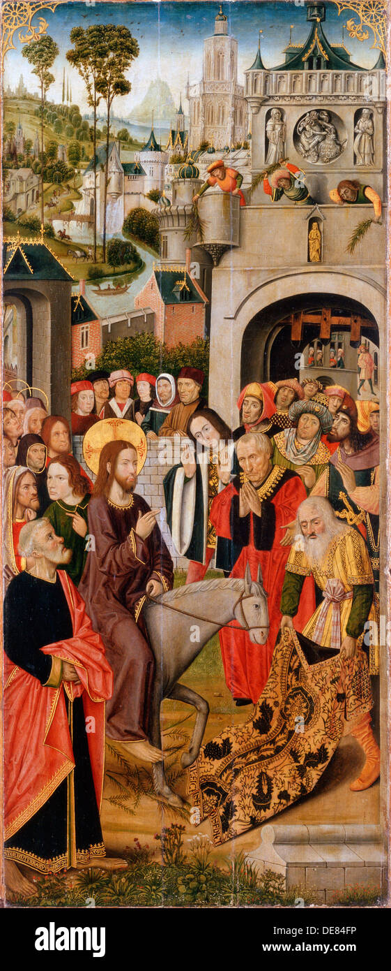 Entry of christ into jerusalem painting hi-res stock photography and ...