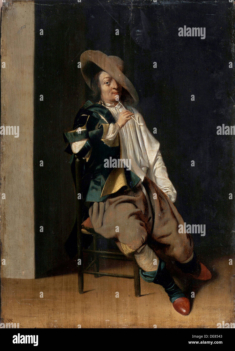'A Smoker', 17th century. Artist: Willem Cornelisz Duyster Stock Photo ...