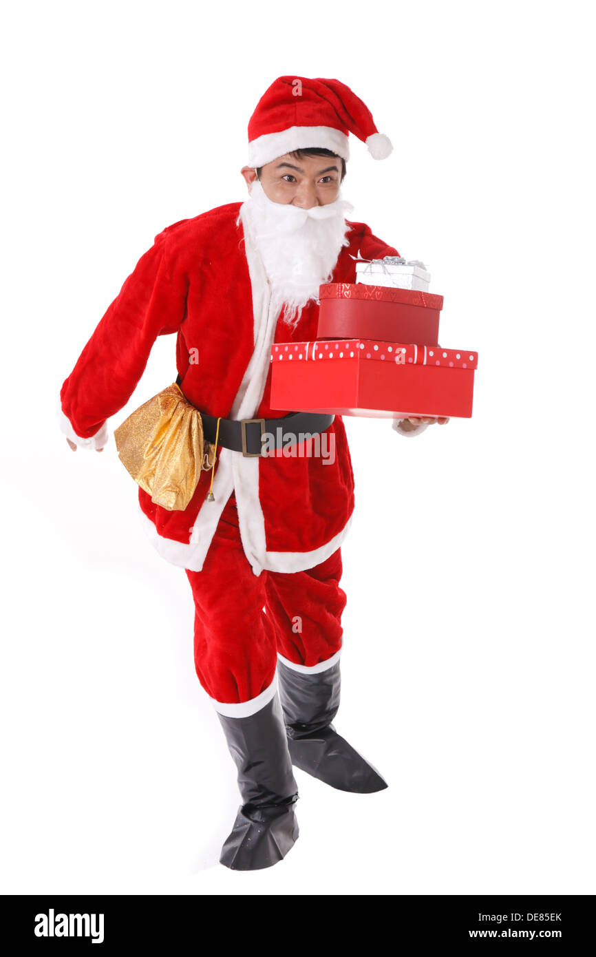 Young man santa costume Cut Out Stock Images & Pictures - Alamy