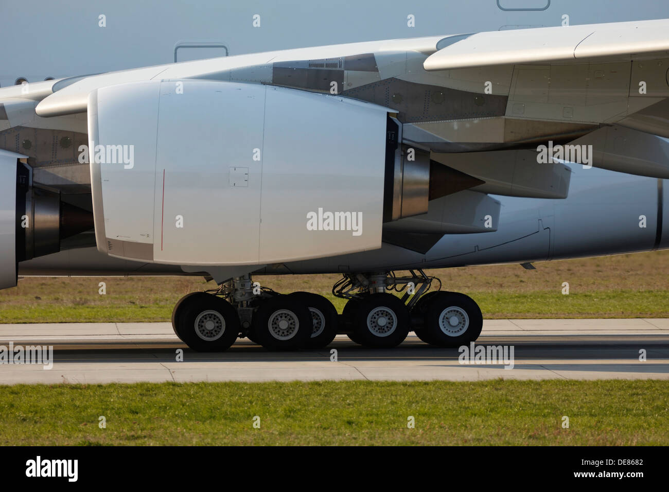 Germany, Bavaria, Munich, Jet engine Aircraft A 380 Stock Photo - Alamy