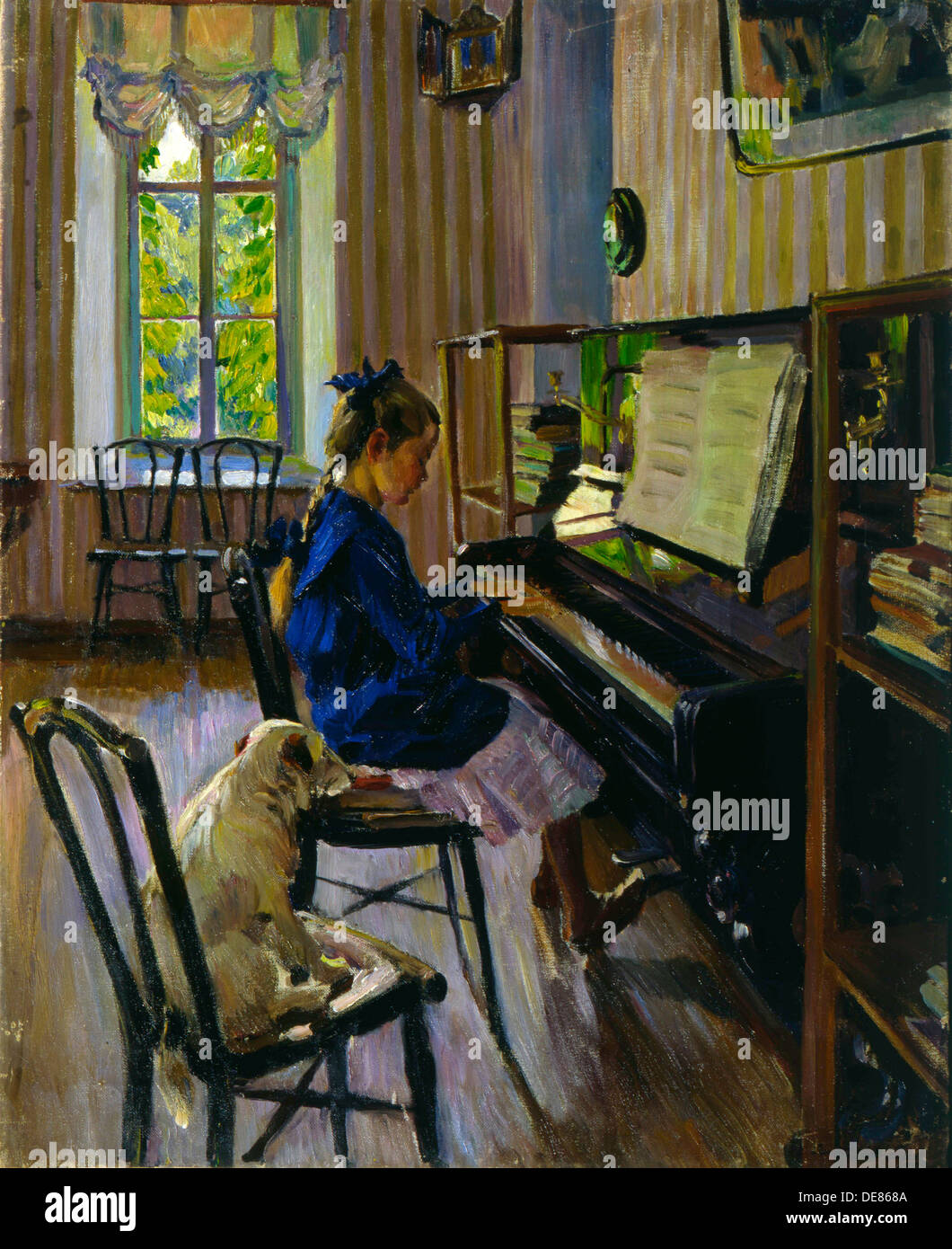'At the Piano', 1914. Artist: Sergey Vinogradov Stock Photo - Alamy