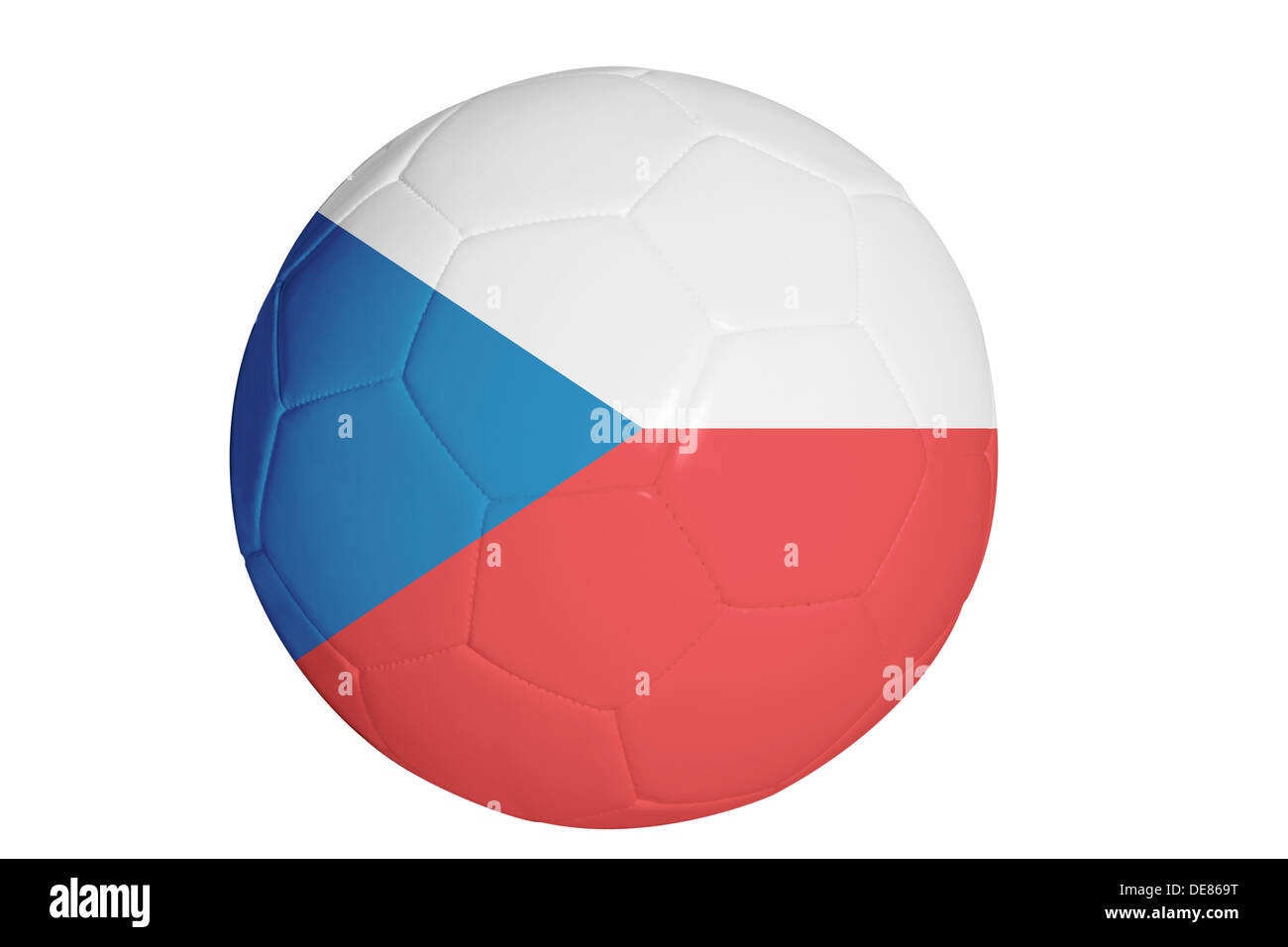 Czech republic flag graphic on soccer ball isolated on white Stock ...