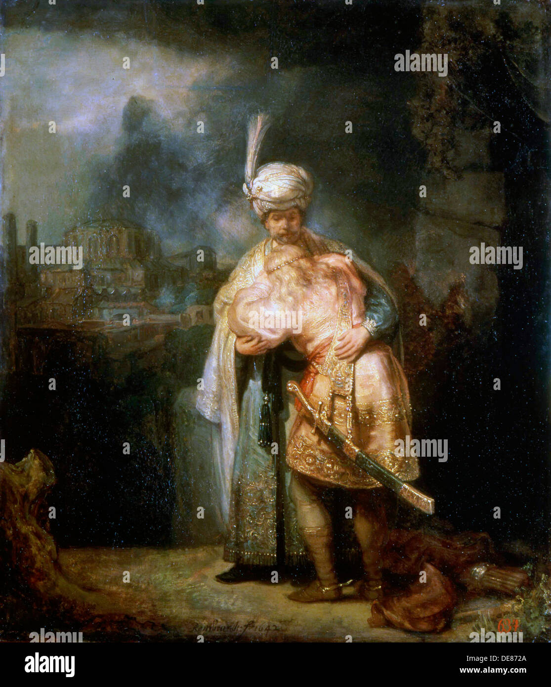 'David's Farewell to Jonathan', 1642. Artist: Rembrandt Harmensz van ...