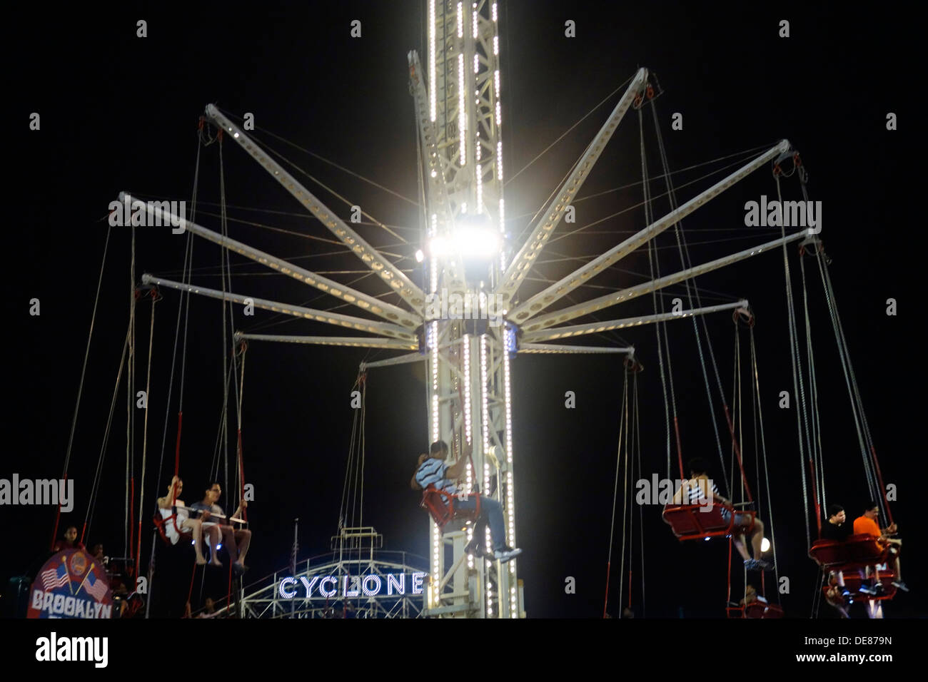 White cyclone roller coaster hi-res stock photography and images - Alamy
