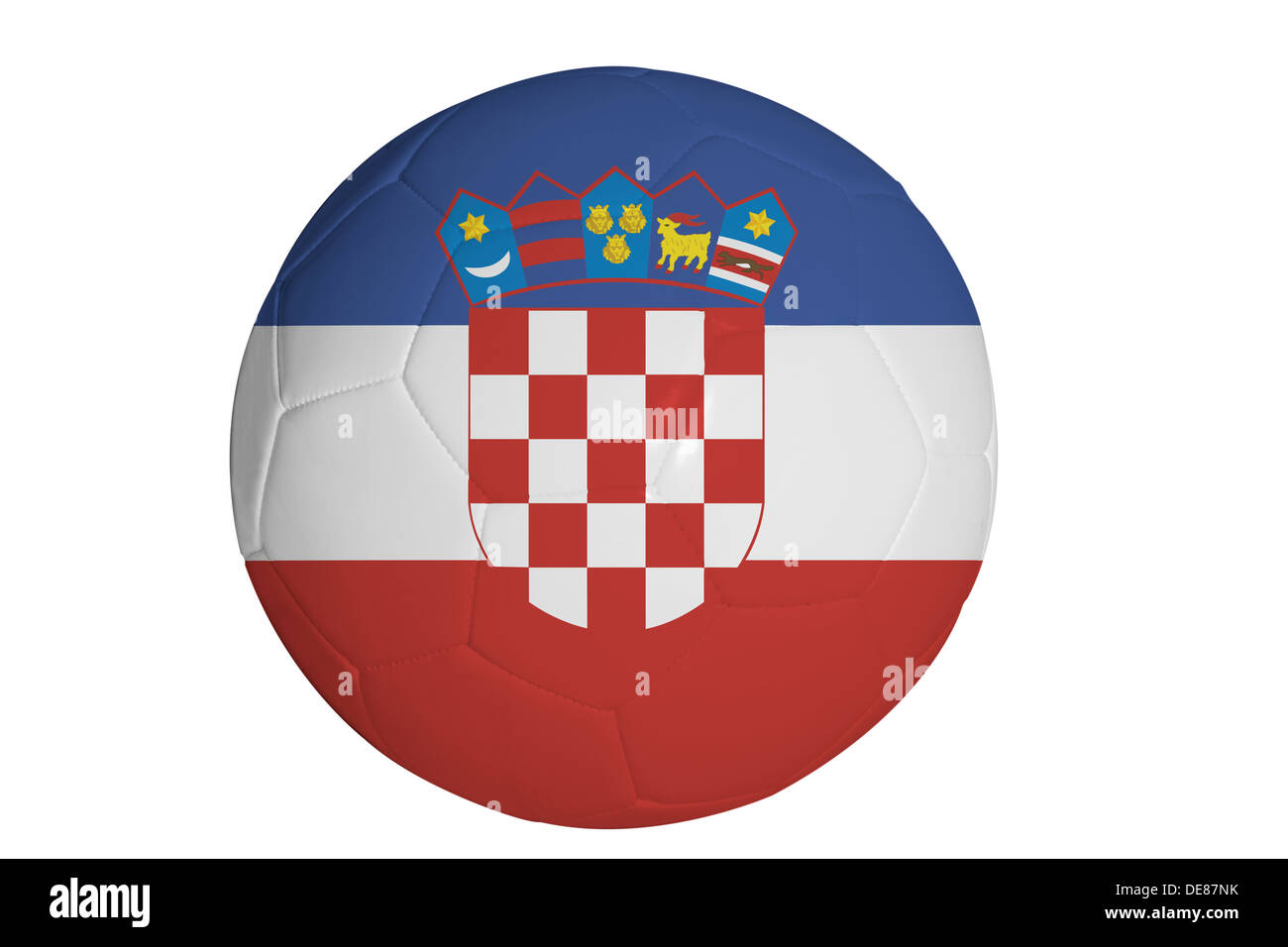 Croatian flag graphic on soccer ball isolated on white Stock Photo - Alamy