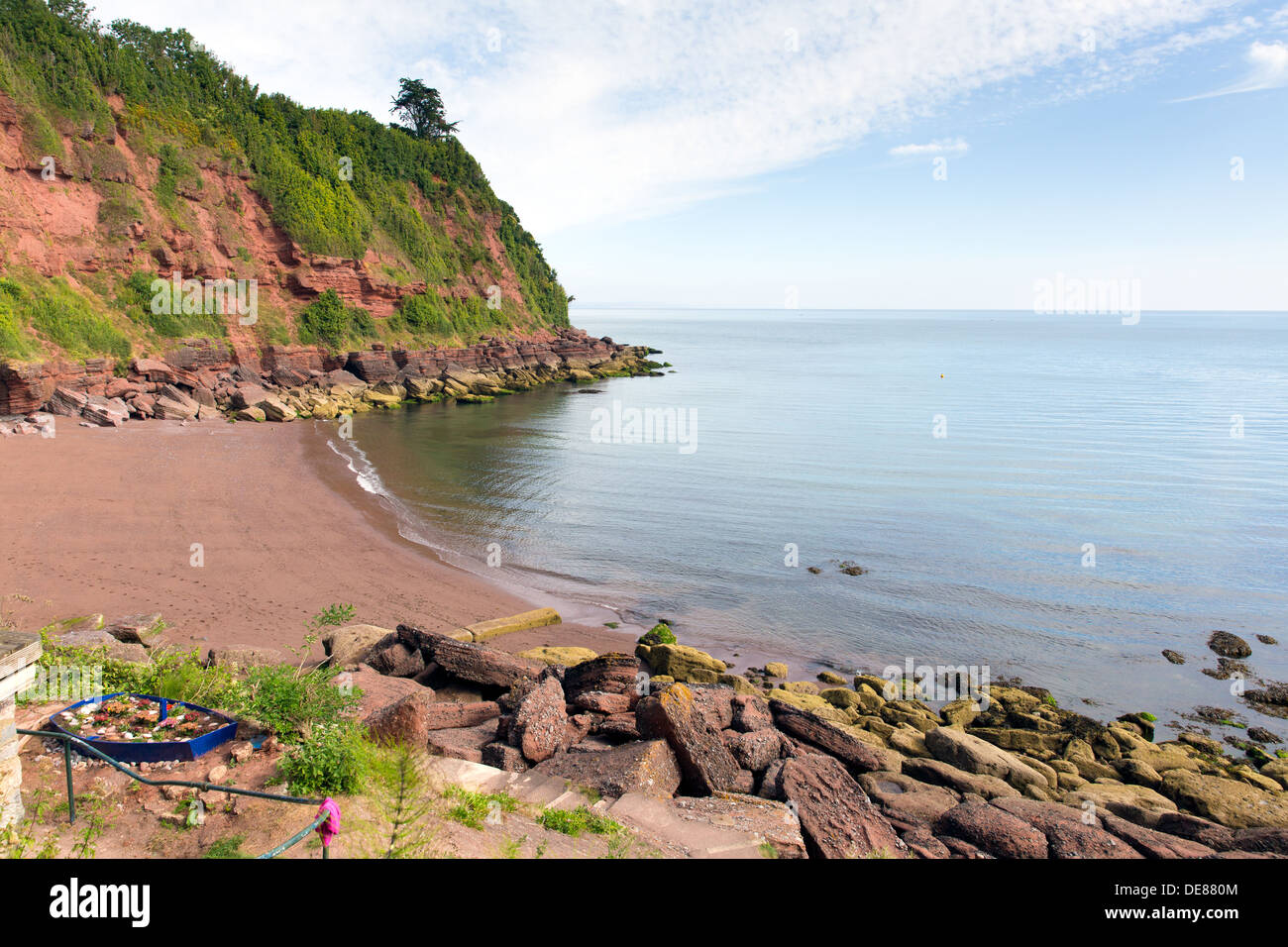 Maidencombe beach and cove Devon between Torquay and Teignmouth England ...