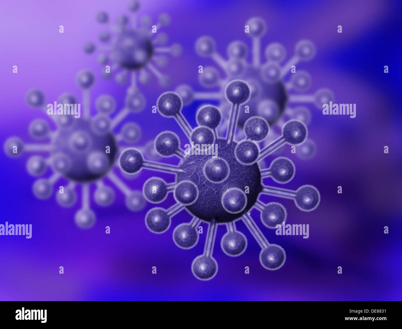 representing the attack of virus illustration Stock Photo - Alamy