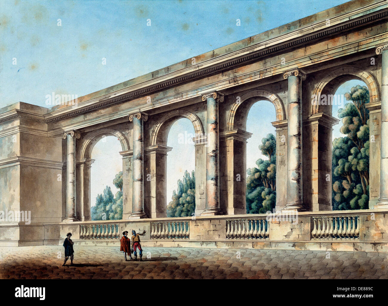 'View of an Arched Gallery', c1791-c1794. Artist: Thomas de Thomon ...