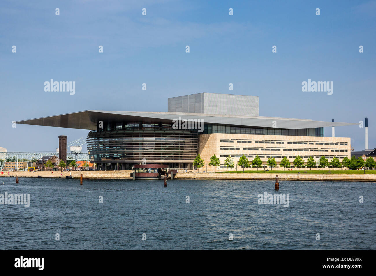 Copenhagen, Denmark, The Royal Opera House on the island of Holmen ...