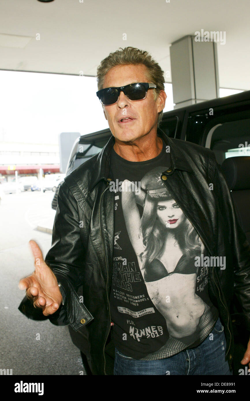 Berlin, Germany. 12th Sep, 2013. David Hasselhoff arrives in Berlin for ...