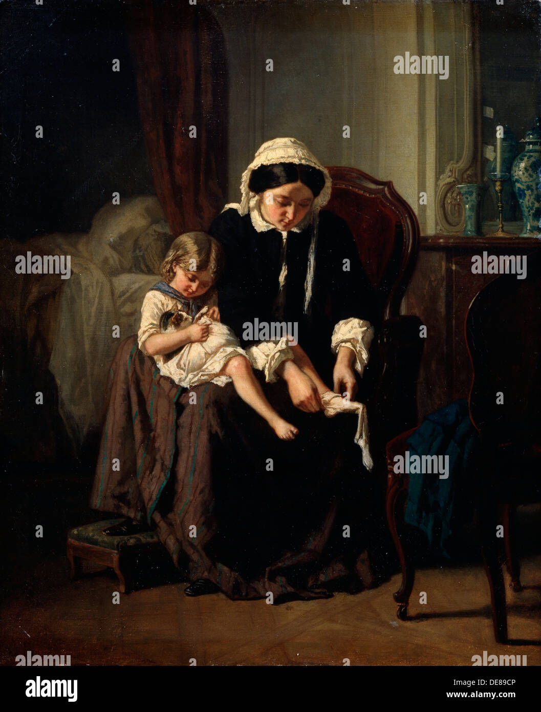 'Morning Toilet', 1854. Artist: Jules Treyer Stock Photo - Alamy