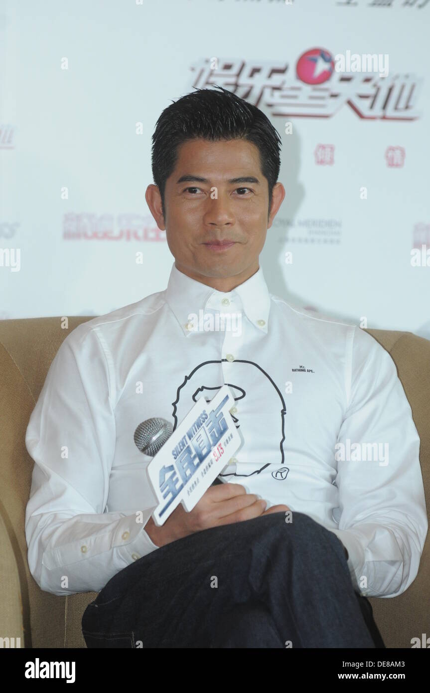 Shanghai, China. 12th Sep, 2013. Actor Aaron Kwok attends fans meeting ...