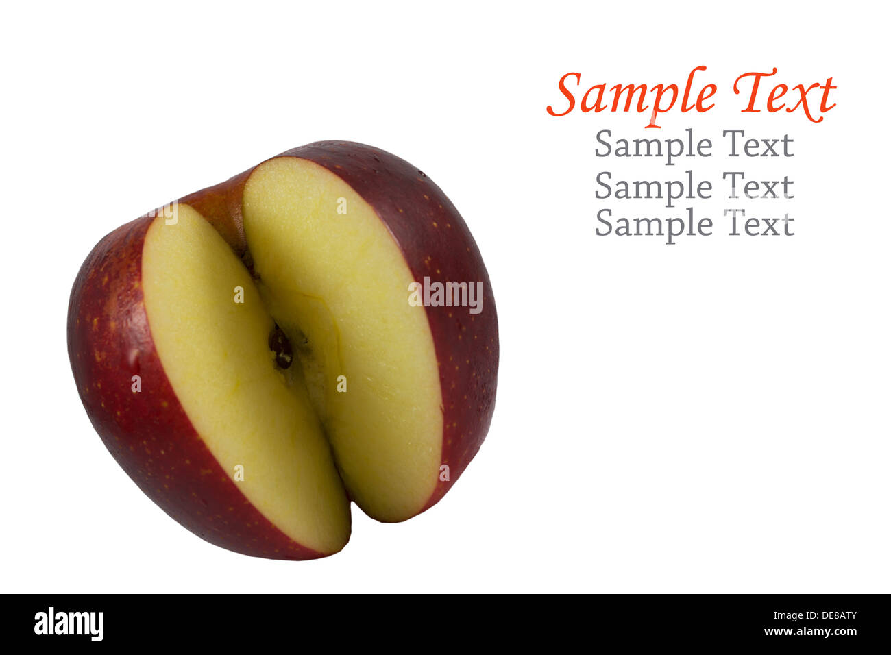 Close up wet red apple Cut Out Stock Images & Pictures - Alamy