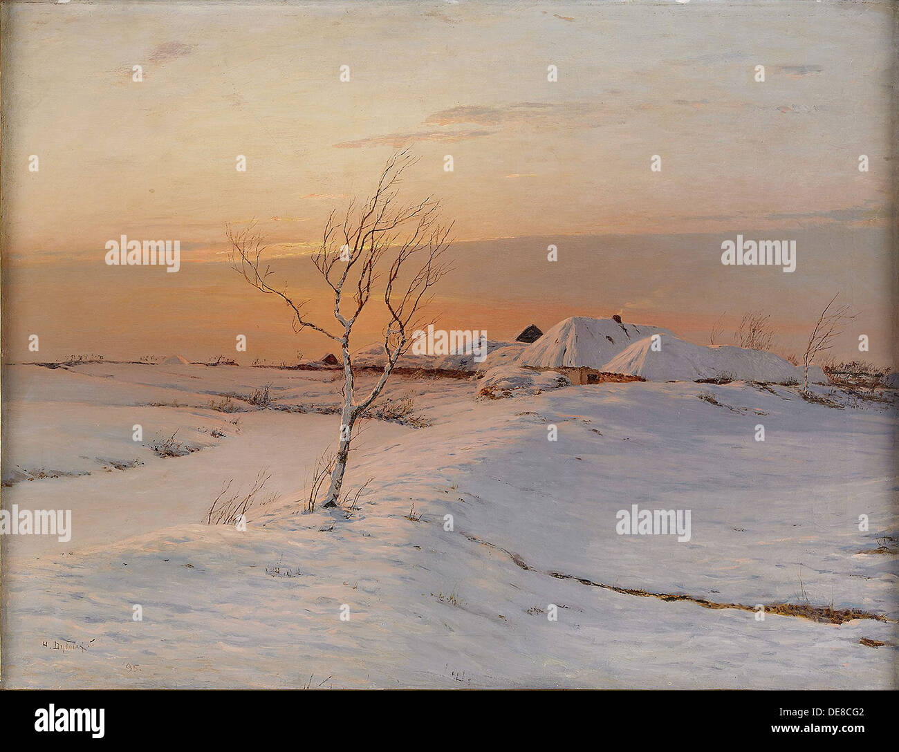 Winter Evening, 1895. Artist: Dubovskoy, Nikolai Nikanorovich (1859 ...
