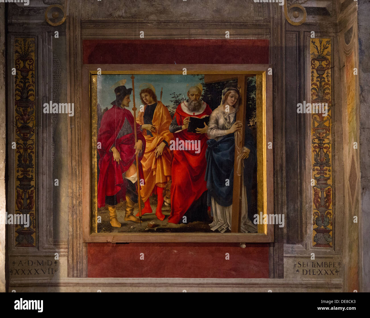 Four Saints panel by Filippino Lippi in San Michele in Foro church ...