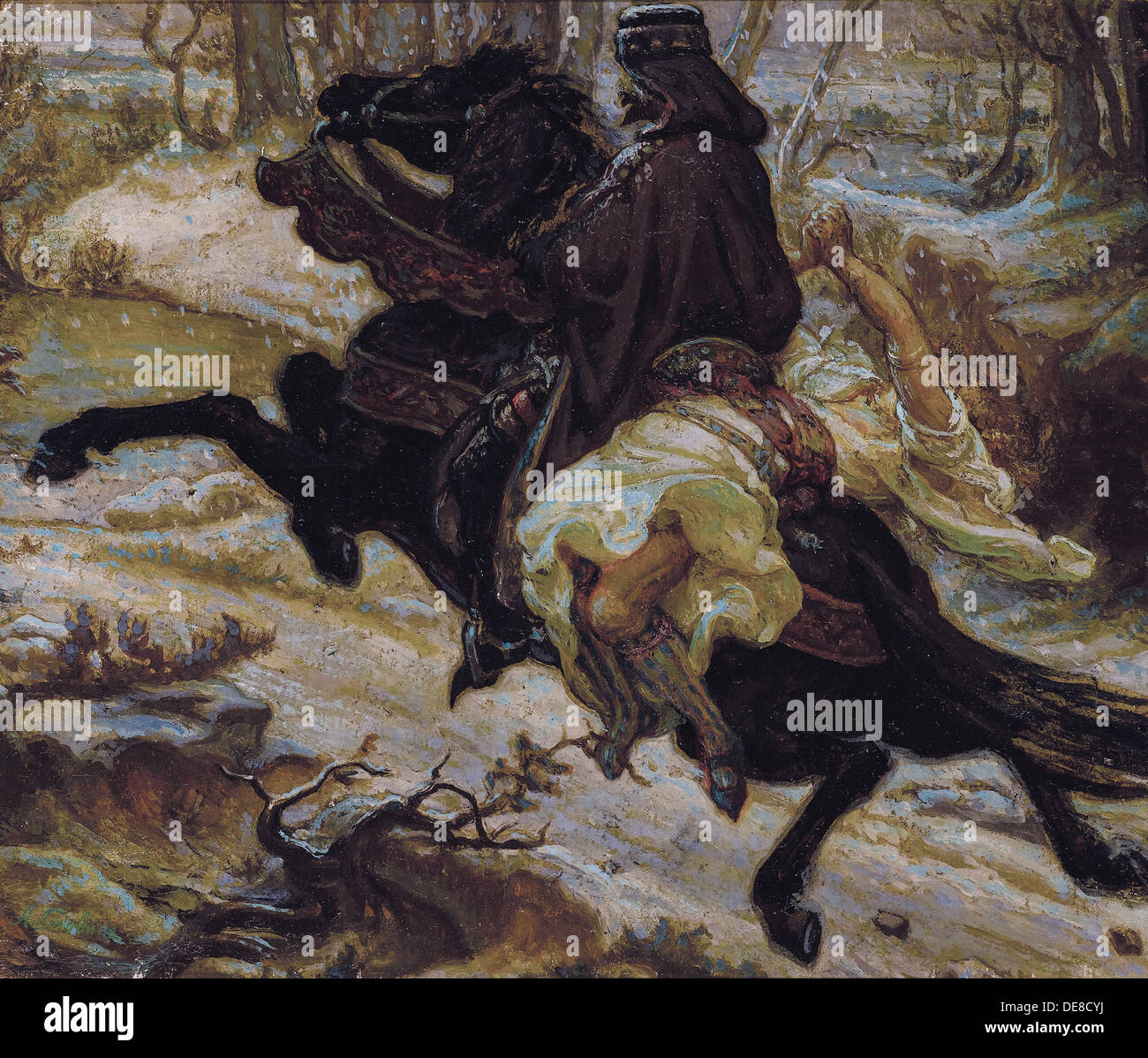 Slavic Count and Female Captive. Artist: Golovin, Alexander Yakovlevich ...