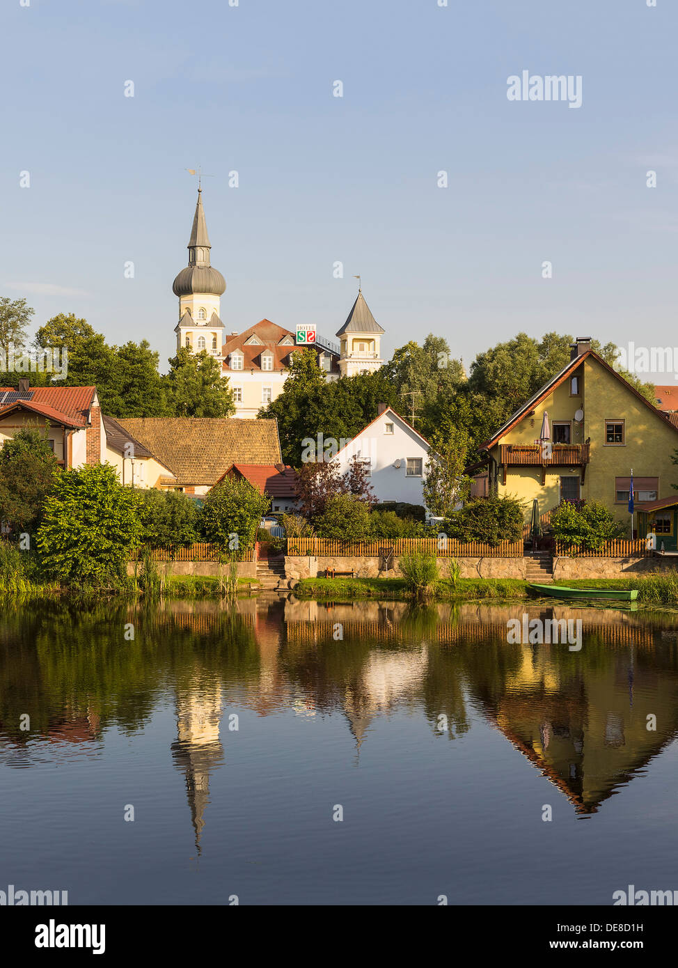 Germany, Bavaria, View of Palace at River Schwarzach Stock Photo - Alamy