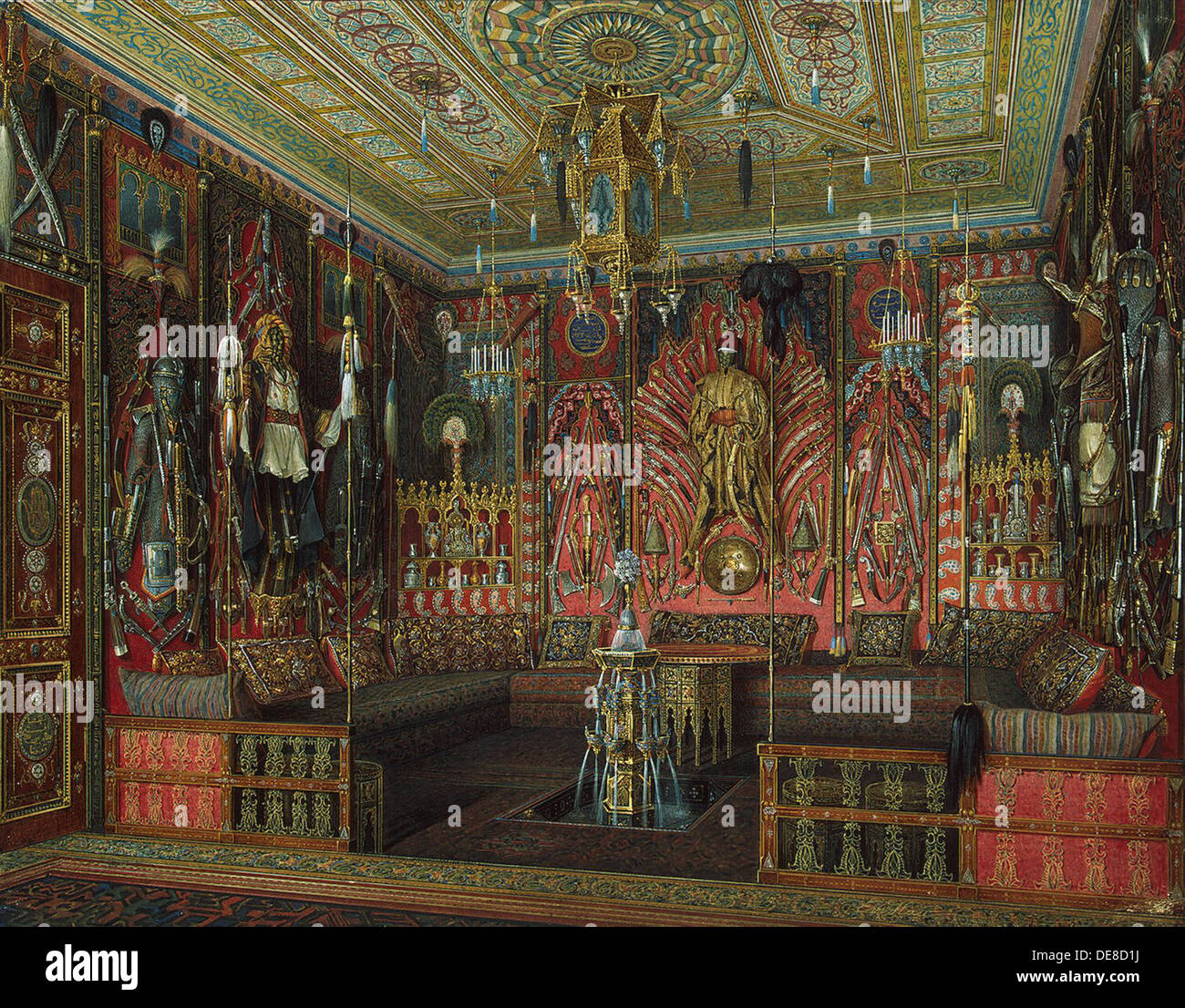 Turkish Room in the Catherine Palace in Tsarskoye Selo, Mid of the 19th ...