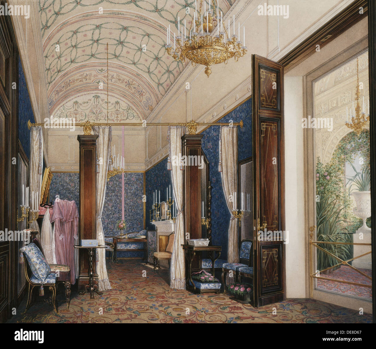 Interiors of the Winter Palace. The Dressing Room of Empress Alexandra ...