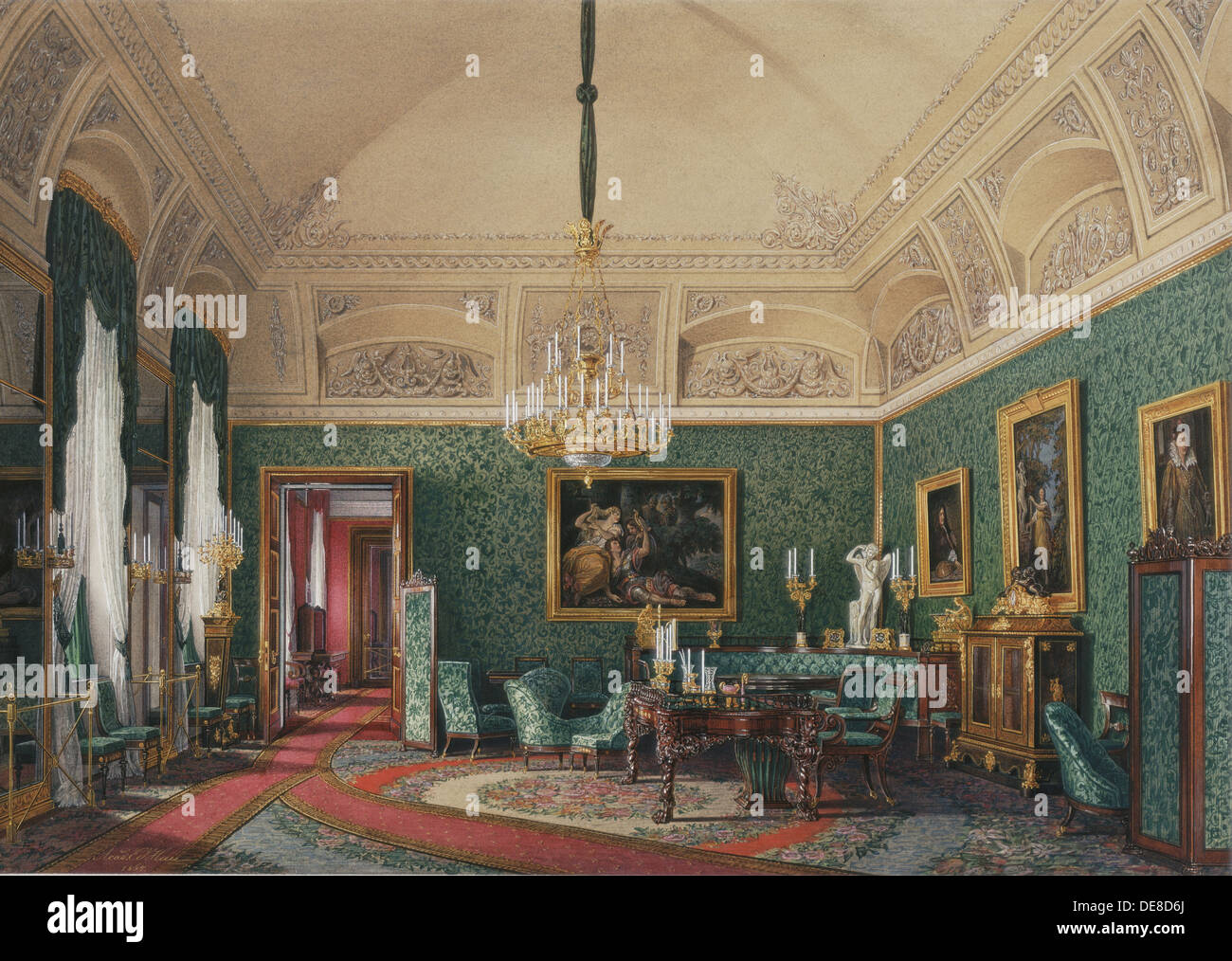 Interiors of the Winter Palace. The First Reserved Apartment. The Small ...