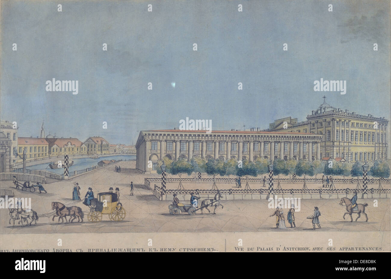 The Anichkov Palace in Saint Petersburg, 1814. Artist: Ivanov, Ivan ...