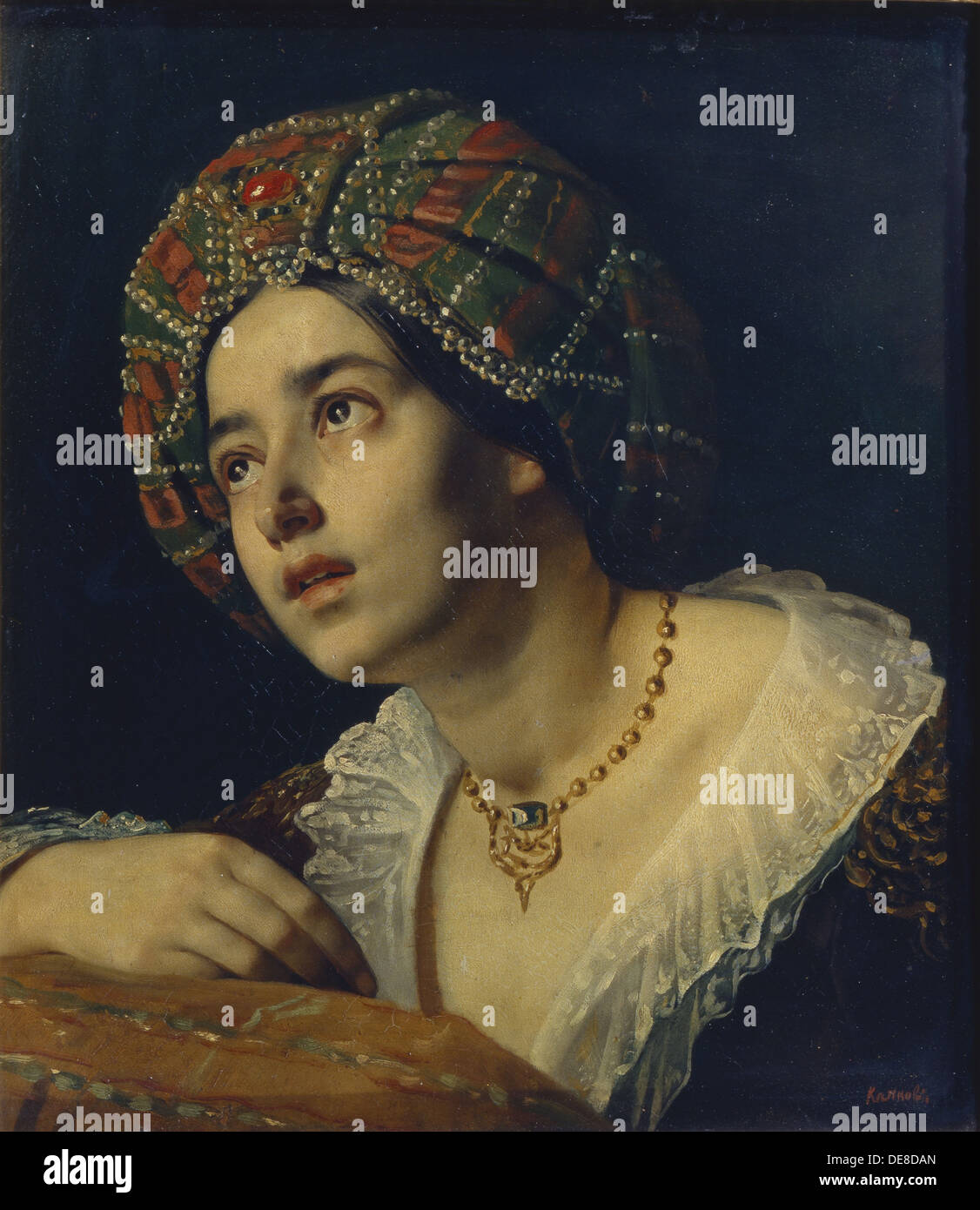 A Turkish woman. Artist: Kapkov, Yakov Fyodorovich (1816-1854 Stock ...