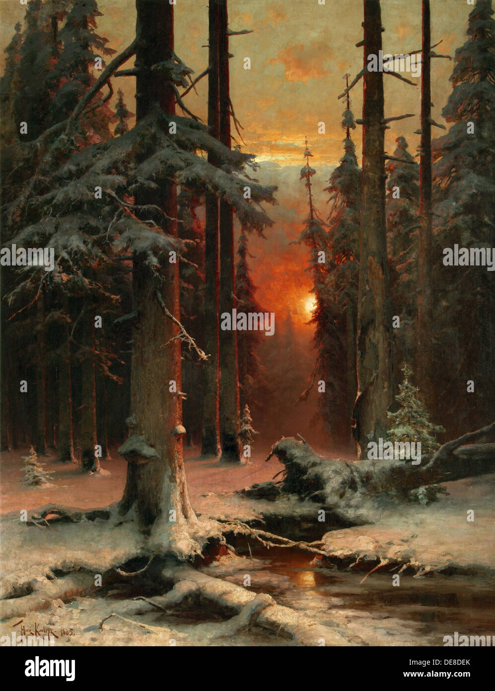 Snow in Forest, 1885. Artist: Klever, Juli Julievich (Julius), von ...