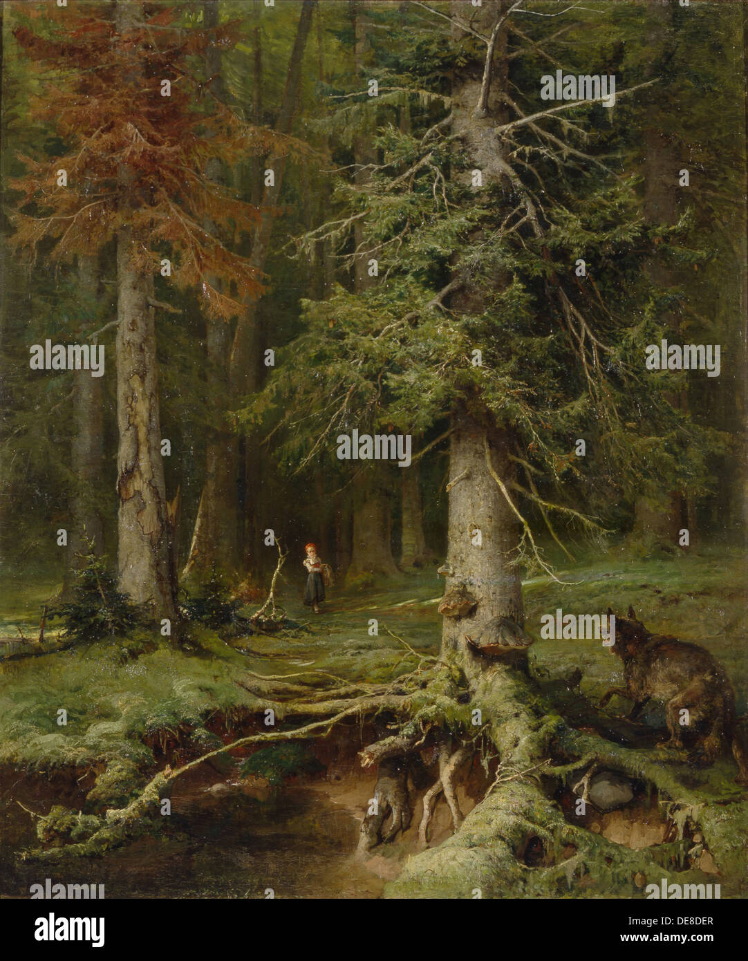 Little Red Riding Hood, 1887. Artist: Klever, Juli Julievich (Julius ...