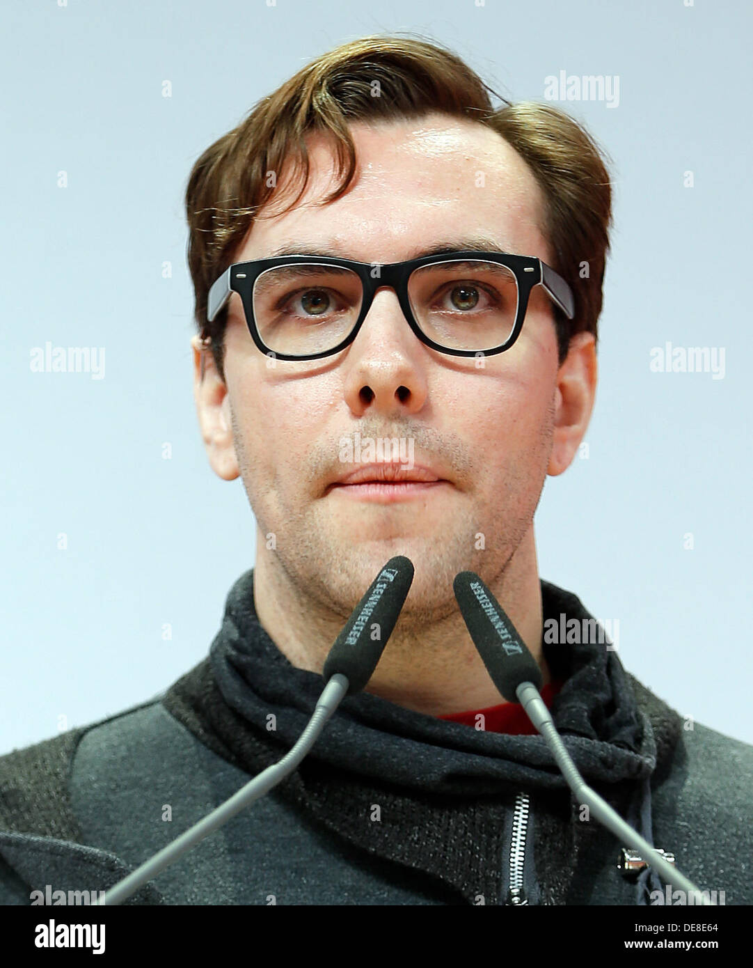 Internet activist Jacob Appelbaum talks during a symposium at the Lead ...
