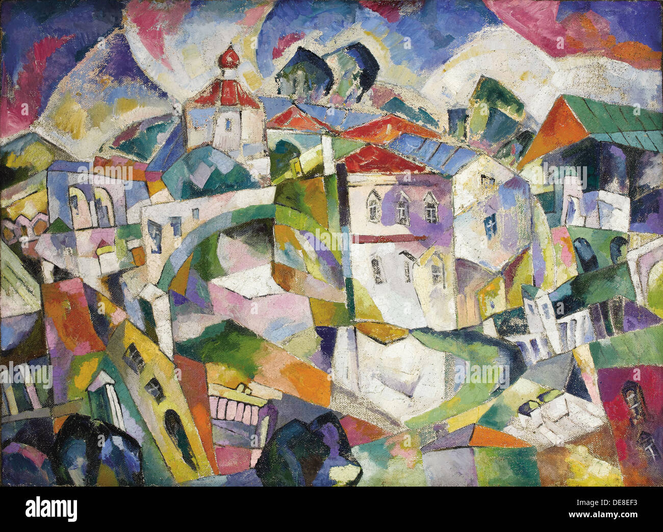 Cubist Cityscape, 1910s. Artist: Lentulov, Aristarkh Vasilyevich (1882 ...