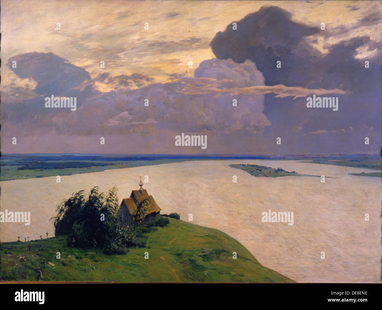 Over Eternal Peace, 1894. Artist: Levitan, Isaak Ilyich (1860-1900 ...