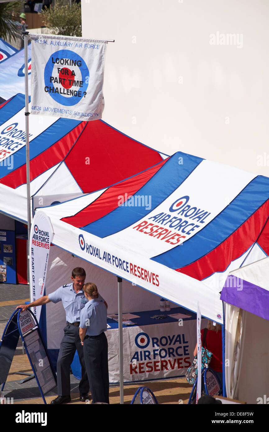 Royal Air Force Reserves stall at Bournemouth Air Festival 2013 in ...