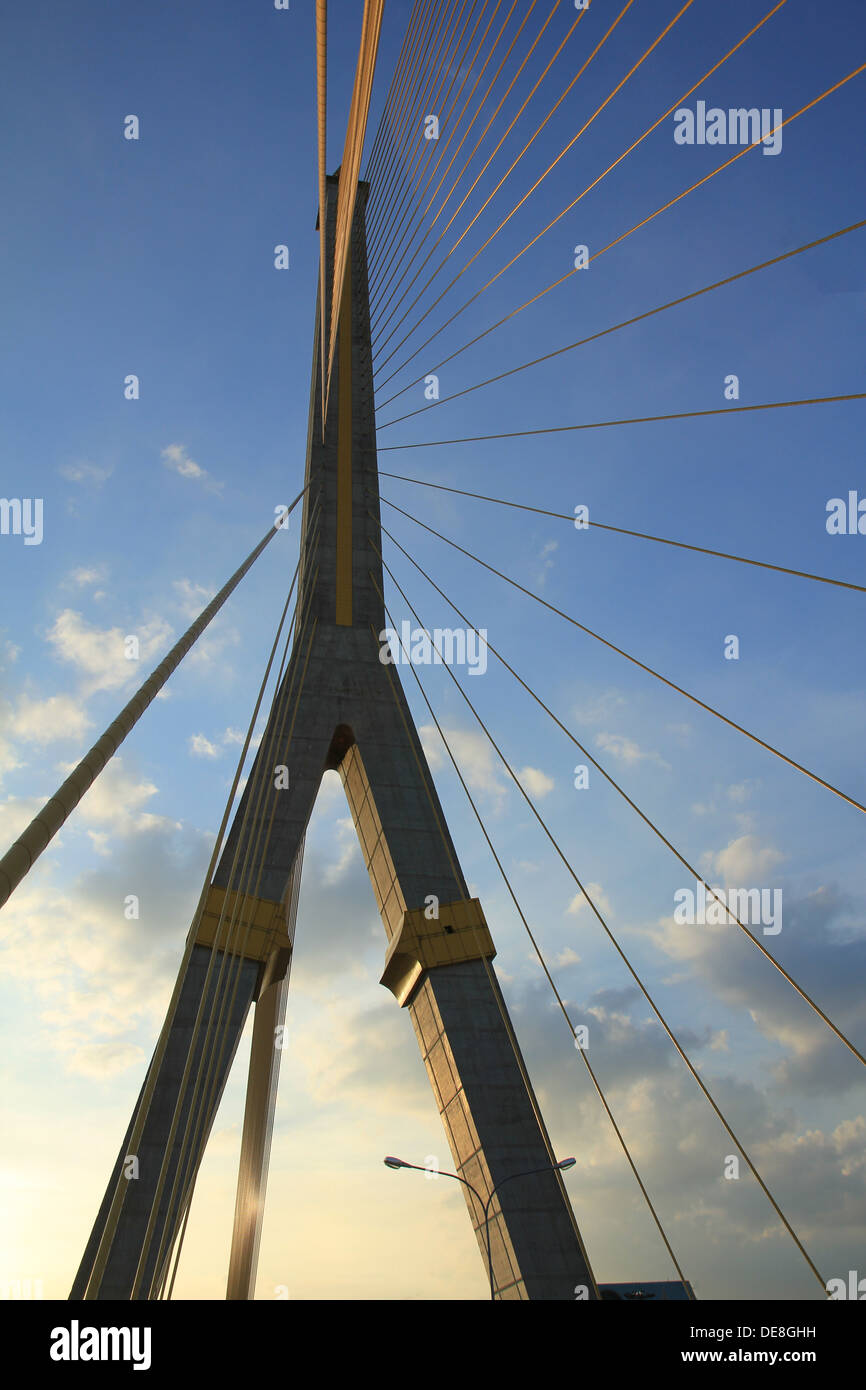 River Bridge in Bangkok Rama eight Stock Photo - Alamy
